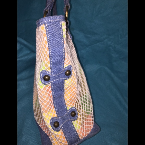 Tommy Hilfiger | Bags | Tommy Hilfigers Denim Fishnet Tote | Poshmark